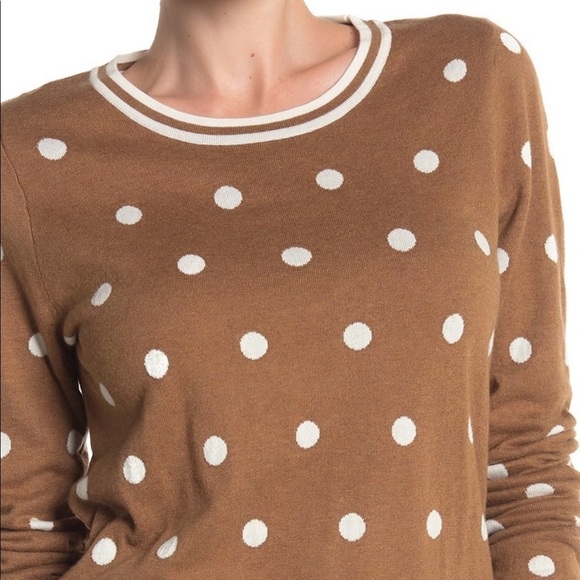 J Crew Sweaters J Crewpolka Dot Crew Neck Pullover Poshmark
